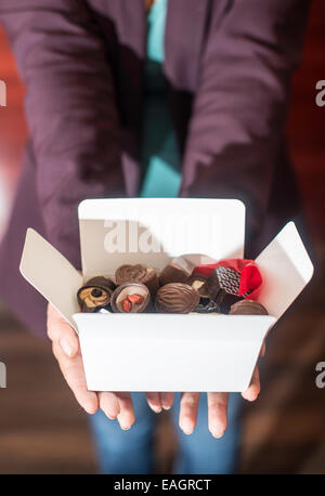 man hand holding. Chocolate isolated on white background Stock Photo ...
