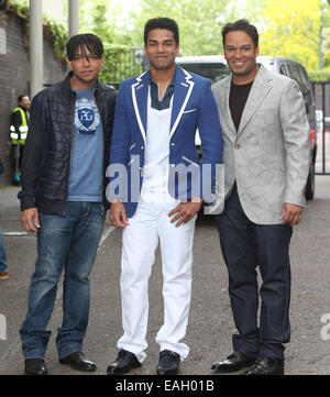 3T outside the ITV Studios today Featuring: 3T Where: London, United ...