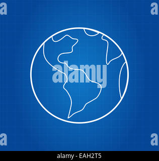 abstract map of the earth 2D illustration Stock Photo - Alamy