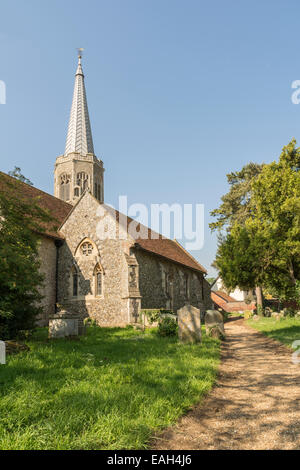 The octagonal tower of All Saints church, Wickham Market, Suffolk ...