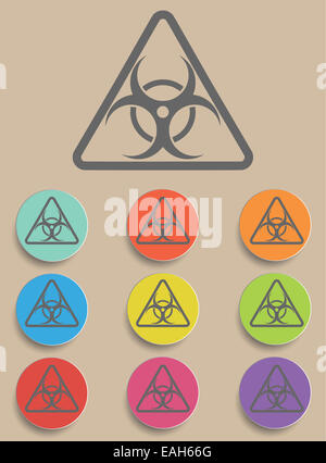 Warning symbol biohazard - vector illustration Stock Photo - Alamy