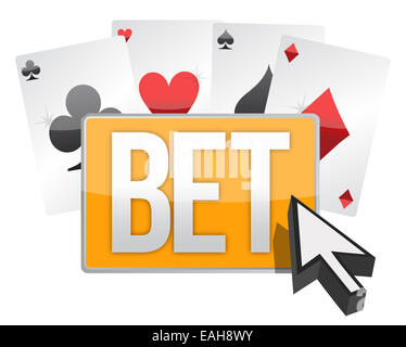 Poker winner icon. Internet button on white background Stock Photo - Alamy