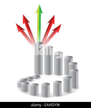 Stock market stats and graph arrows displayed on a digital screen Stock ...