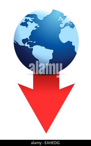 Sphere with arrow - download button 3d isolated - 3d rendering Stock ...