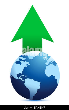 Sphere with arrow - download button 3d isolated - 3d rendering Stock ...