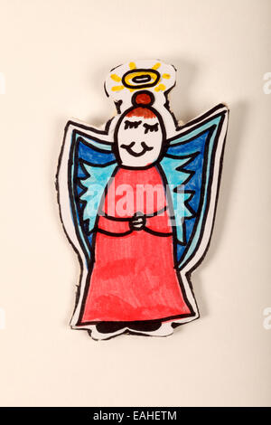 Children's Drawing of an Christmas Angel Stock Photo - Alamy