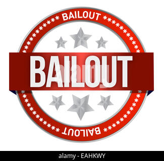 Bail out red grunge vintage seal Stock Photo - Alamy
