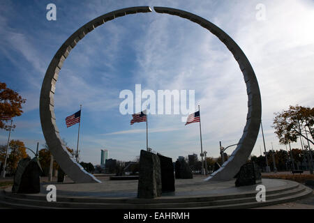 Michigan Labor Legacy Landmark, Hart Plaza, Detroit Stock Photo - Alamy