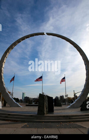 Detroit, Michigan - "Transcending," a labor legacy monument in Hart ...