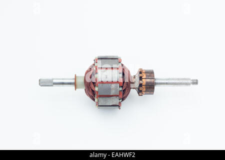 Electric motor isolated on a white background Stock Photo - Alamy