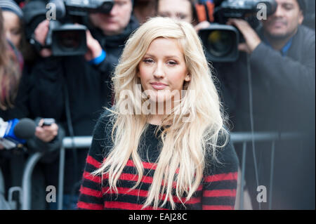 Basing Street, London, UK. 15th November 2014. Artists arrive at Sarm ...