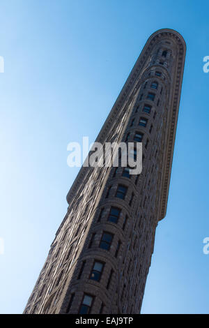 The iconic landmark Flatiron building on the junction of 5th Avenue and ...