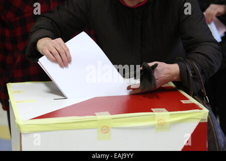 Sopot, Poland. 16th November, 2014. Former Polis Prime Minister Donald ...