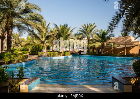 Water park and swimming pools at a luxury resort. Muscat, Oman Stock ...