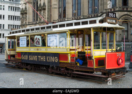 1914 Manchester Corporation Tramways vintage tramcar No.765 on display ...