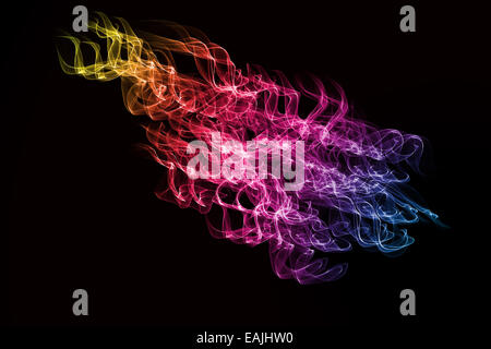 abstract background colorful smoke isolated on black Stock Photo - Alamy
