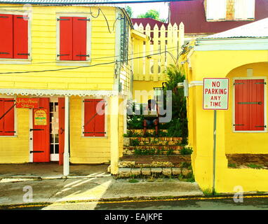 Historic buildings in downtown Christiansted, St. Croix, US Virgin ...