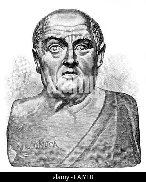 Seneca, Lucius Annaeus the Younger, 4 BC - 65 AD, Roman philosopher ...