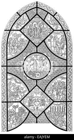 Window of Notre-Dame Cathedral of Chartres, French Gothic, UNESCO World ...