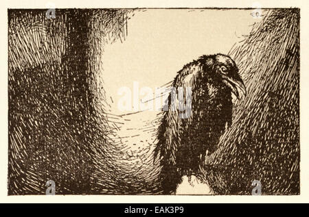 Illustration for the poem "The Raven" by Edgar Allan Poe. Museum ...