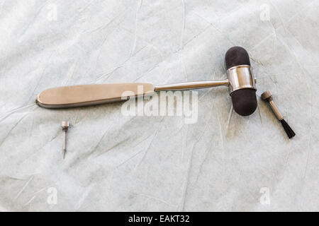 Medical hammer used to test reflexes by lightly striking certain areas ...
