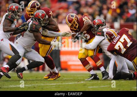 Tampa Bay Buccaneers' Larry English, right, sacks Buffalo Bills ...