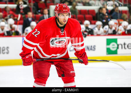Carolina Hurricanes center Zach Boychuk (22) during the NHL game ...
