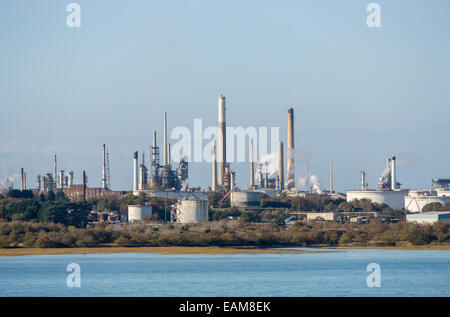 ExxonMobil Fawley oil refinery on Southampton Water, Hampshire, England ...