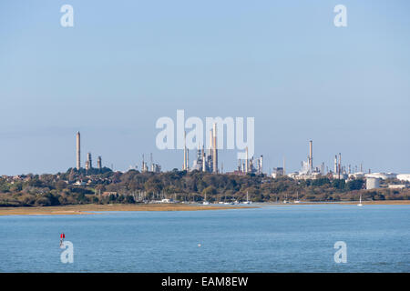 Oil storage tanks at the exxonmobil refinery in the Botlek harbor in ...