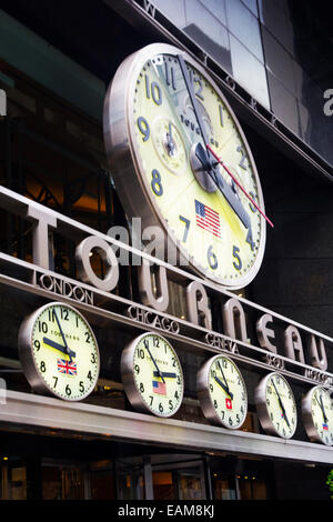 Clocks in the Tourneau Building in New York, USA Stock Photo - Alamy