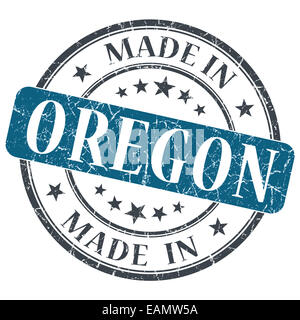 made in Oregon blue round grunge isolated stamp Stock Photo - Alamy