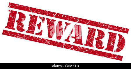 reward red square grunge textured isolated stamp Stock Photo - Alamy