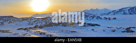 Inuit houses in Kulusuk, Greenland Stock Photo - Alamy