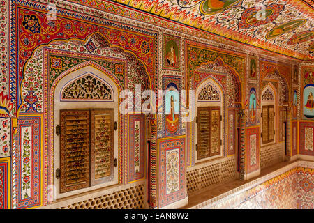 Samode Palace, Samode Village, Jaipur District, Rajasthan, India Stock ...