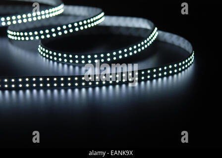 Led stripe on the black background Stock Photo - Alamy