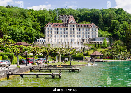 Palace de Menthon on the shore of Lake Annecy, Menthon-Saint-Bernard ...