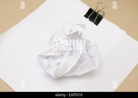 A screwed up piece of A4 paper Stock Photo - Alamy