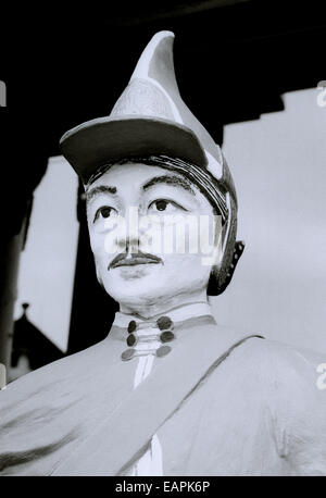 The statue of ancient javanese soldier Stock Photo - Alamy