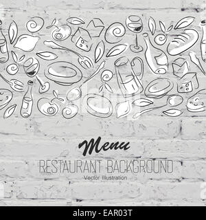 Restaurant Menu Background Template Illustration Stock Photo - Alamy