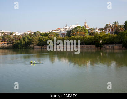 Seville, Spain: Rowing on the River Guadalquivi which runs through ...