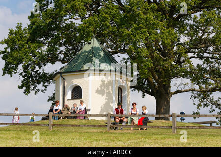 Aussichtskapelle or look out chapel, with Luitpold oak tree, near ...
