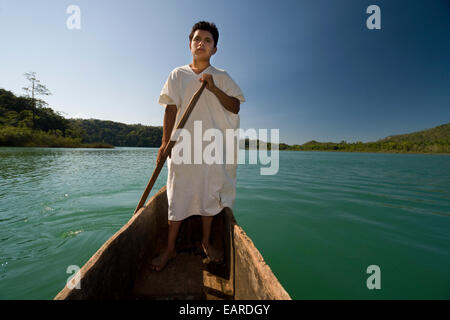 Mexico, Chiapas, Naha, Selva Lacandona, North America. Lacandon Maya ...