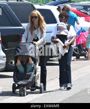 Rachel Zoe takes her kids Kaius and Skyler out for lunch in West ...