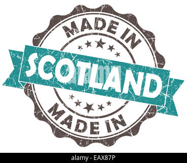 made in scotland grunge seal Stock Photo - Alamy
