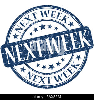 Next week grunge blue stamp Stock Photo - Alamy
