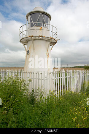 East Usk lighthouse, on the Newport Wetlands RSPB reserve, Gwent Stock ...