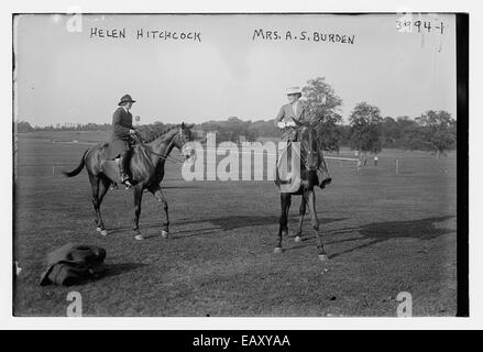 Helen Hitchcock and Mrs. A.S. Burden, Photo shows socialite and art ...