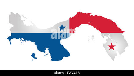 Outline map and flag of Panama Stock Photo - Alamy