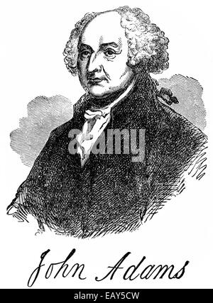 John Adams, 1735 - 1826, der zweite Präsident der Vereinigten Staaten ...