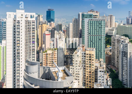China, Hong Kong, Causeway Bay, Children Posing with Store Halloween ...